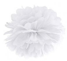 Pompón blanco 25cm.