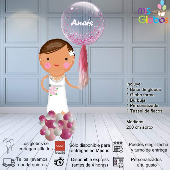Ramo Etéreo Comunión rosa